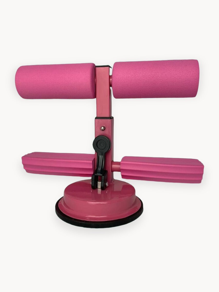 Домашний тренажер для фитнеса / Тренажер для пресса, розовый, на присоске.