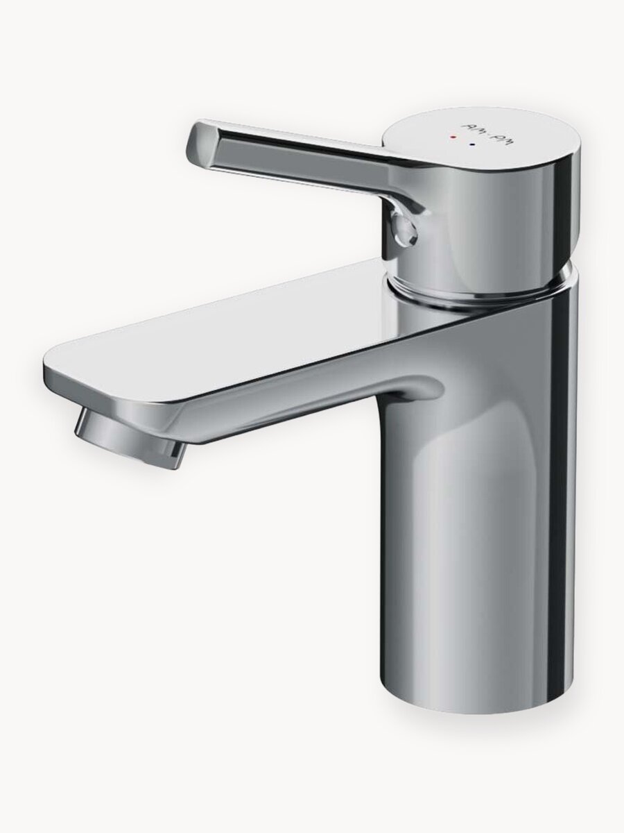 Смеситель для раковины AM.PM X-Joy S, монолитный излив 100 мм, керамический картридж Soft Motion