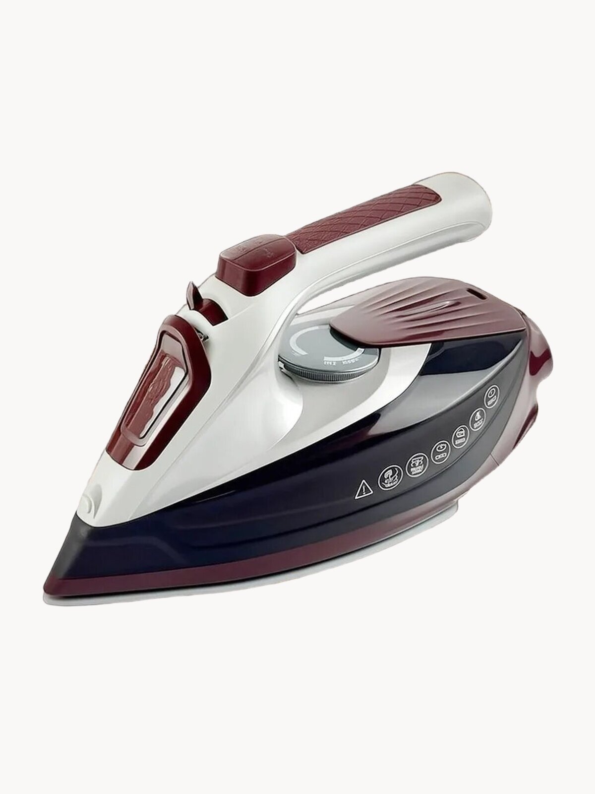 Утюг, керамика, мощность 3200Вт, паровое отпаривание, противокапельный, беспроводной