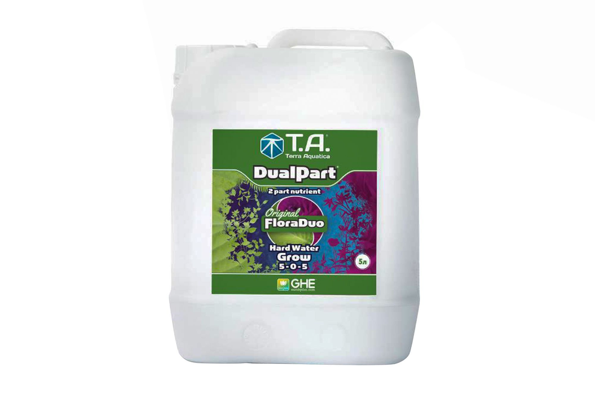 Удобрение для жесткой воды Terra Aquatica DualPart Grow HW 5 л.