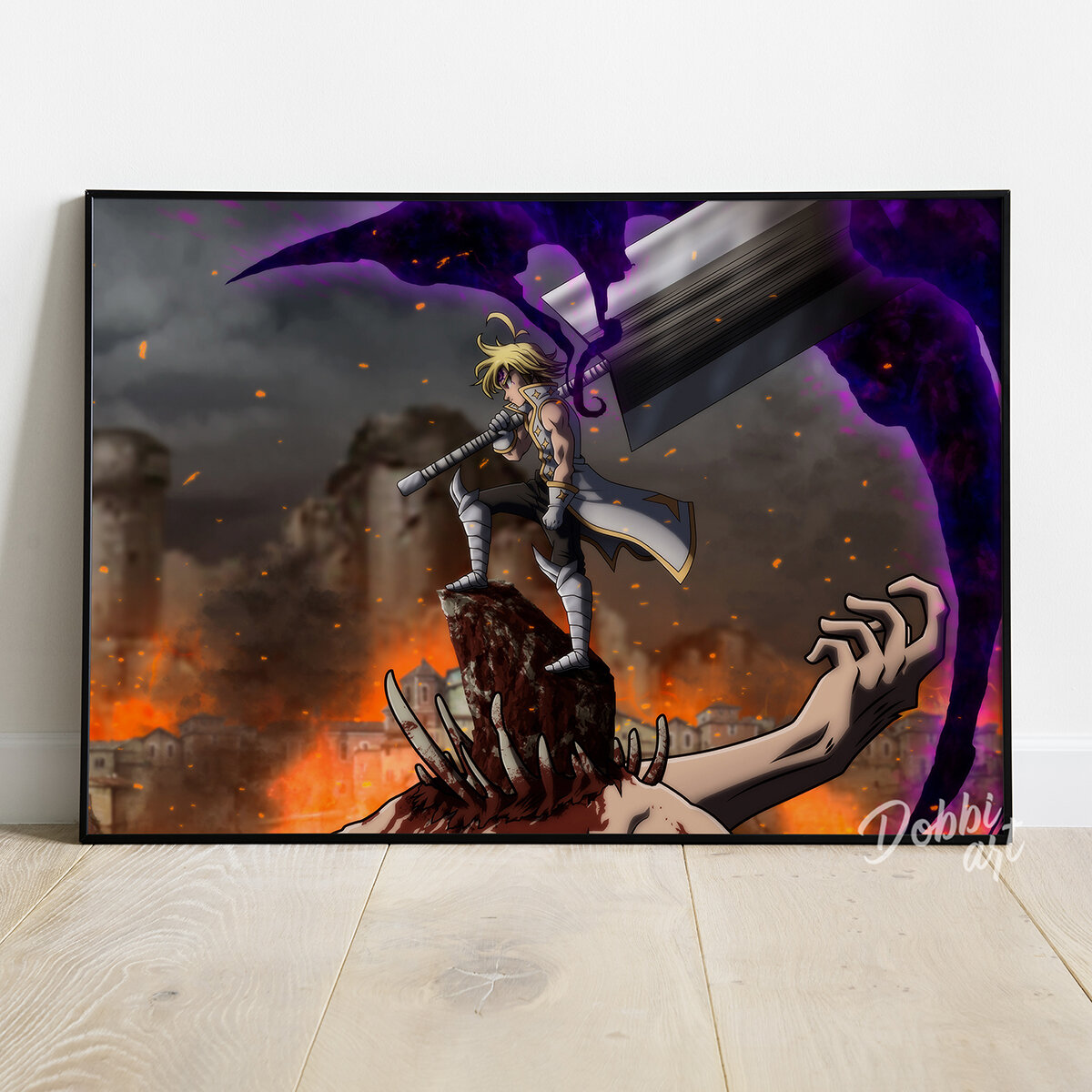 Постер 7 смертных грехов 40х50 см без рамы/ The Seven Deadly Sins/ Аниме, манга/ Постер для интерьера/ Декор на стену/ Постер для дома, офиса/ Плакат интерьерный/ Плакат Аниме/ Мелиодас/ Подарок парню/ Подарок девушке/ Картина для интерьера