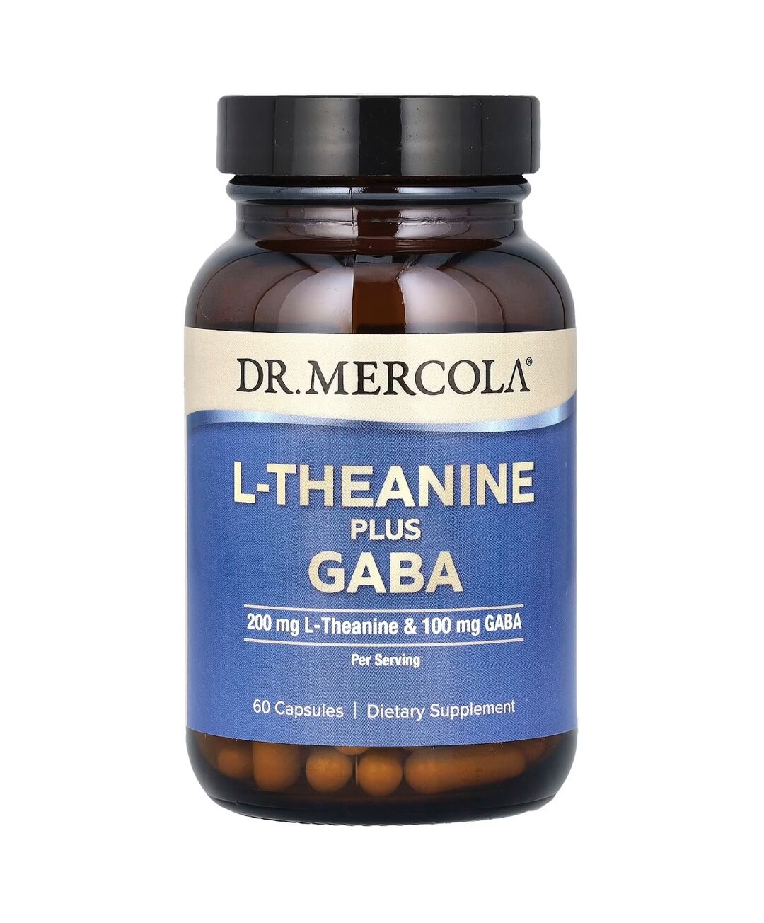 Dr. Mercola Л-Теанин и GABA (ГАМК) 60 капсул