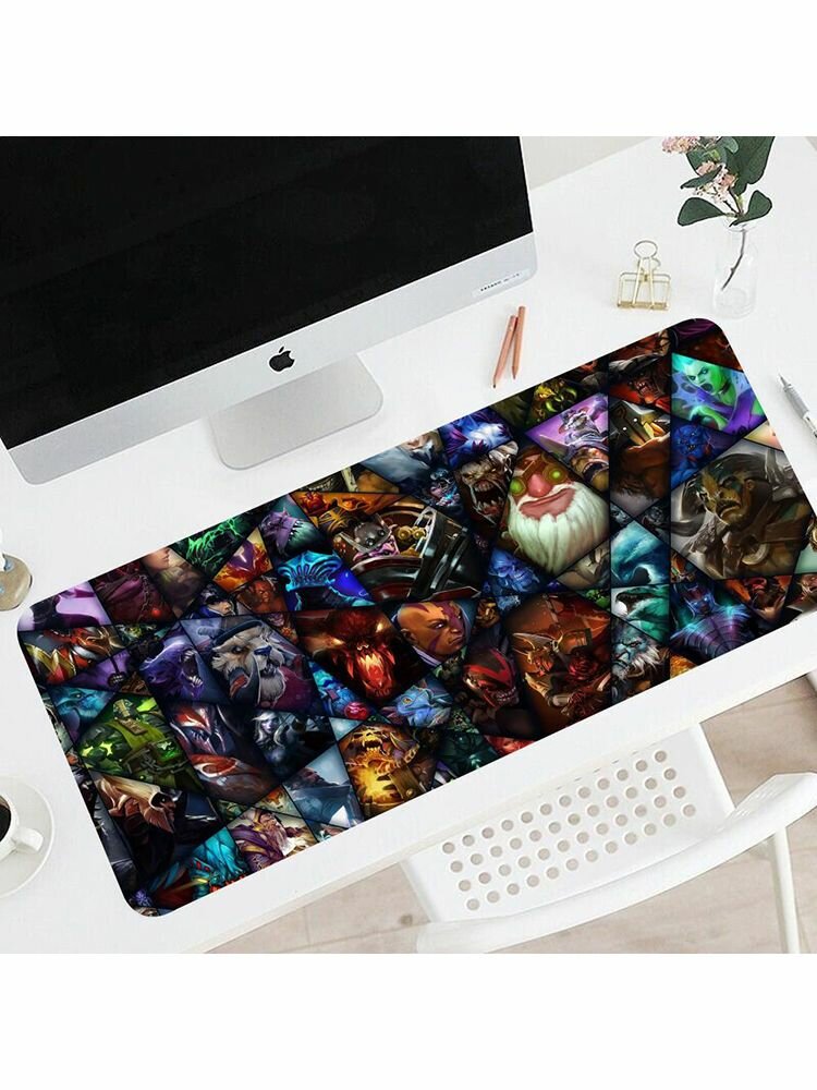 Игровой коврик Dota 2 "Большая игровая башня", нескользящая основа 40x90cm