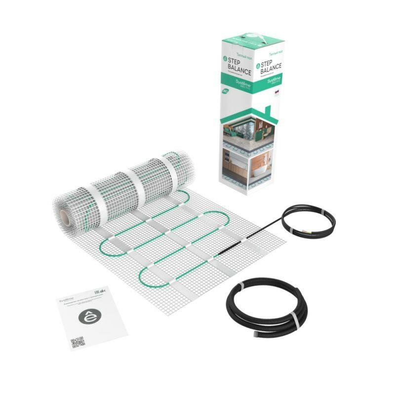 Комплект "Теплый пол" (мат) Step Balance 150Вт/кв. м 225Вт 1.5кв. м SE, SCHNEIDER ELECTRIC SBM150015 (1 шт.)