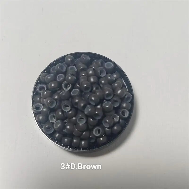 Нано-кольца для наращивания волос 3 D.Brown, 200 шт.