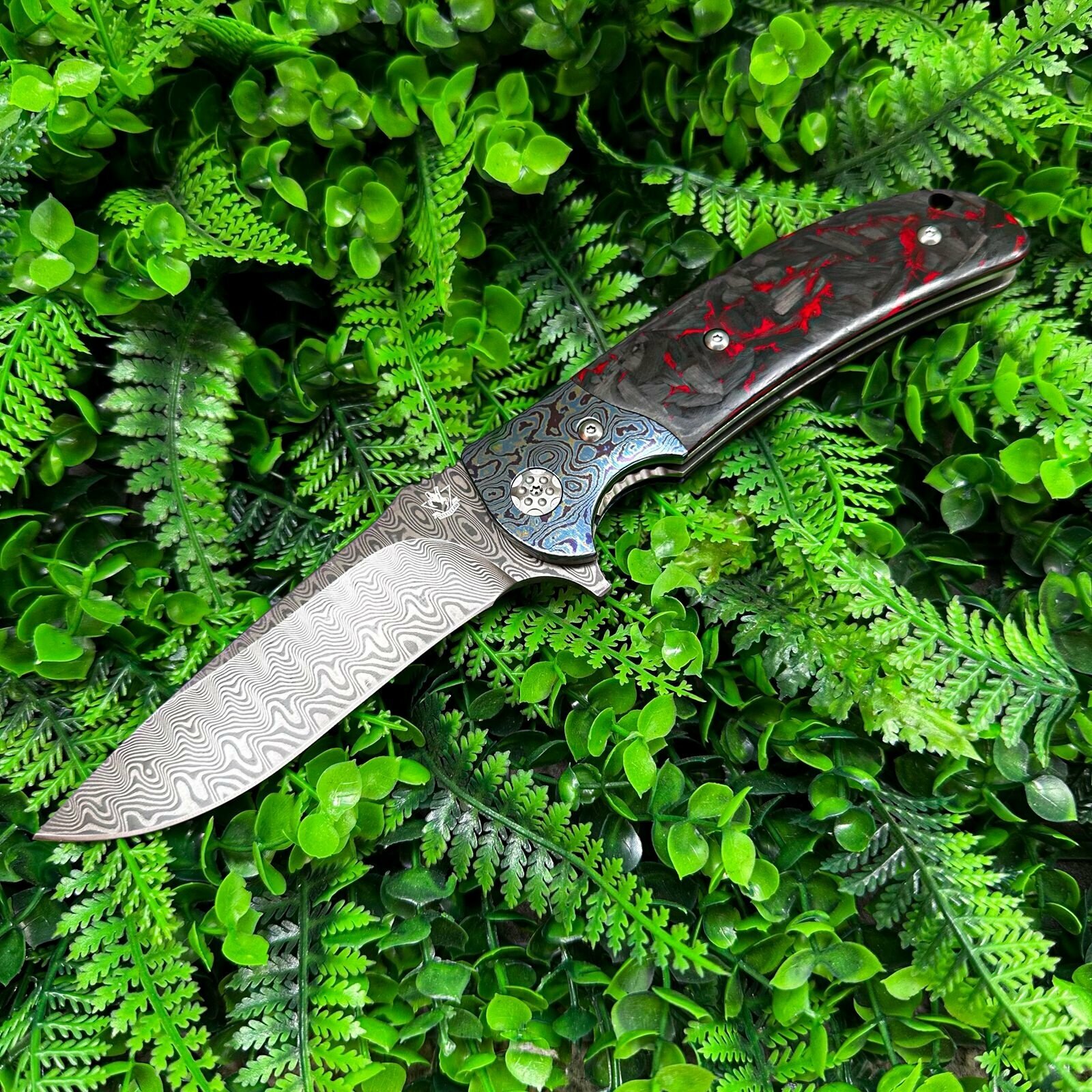 Складной нож Steelclaw Резервист MAR07 Дамаск, рукоять карбон-тимаскус, Limited Edition