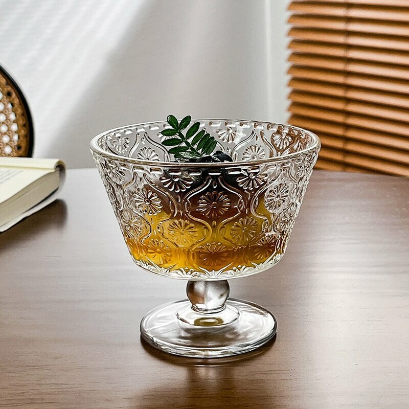 Креманка для мороженого | Стеклянная с ножкой | Элегантная подача