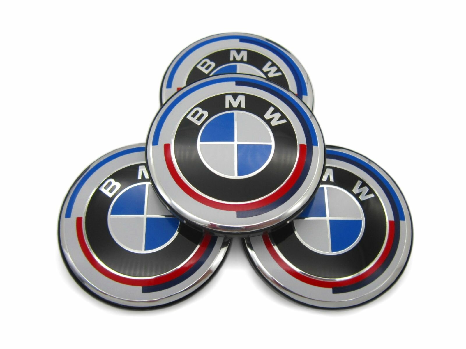 Колпачки заглушки на литые диски КиК BMW M 50 Years Special Edition 62/55/10, комплект 4 шт.