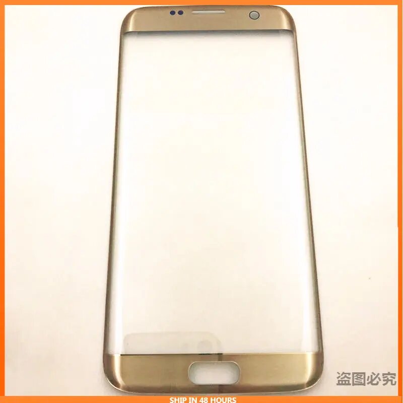 Для Samsung Galaxy S7 Edge G935 G935F G935FD сенсорный экран передняя стеклянная панель ЖК Внешний объектив Переднее стекло с OCA Black With OCA