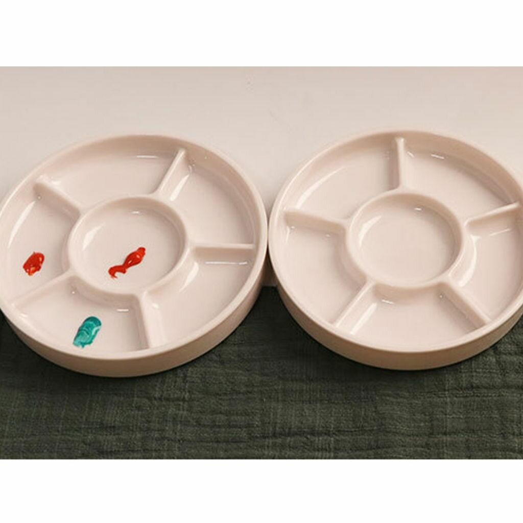 Круглая палитра для смешивания красок, - Покрытая палитра