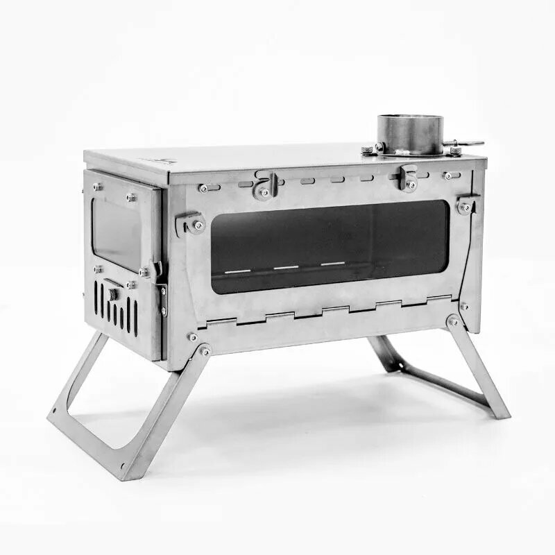 Складная палатка из титанового сплава, дровяная печь для походов на открытомhf