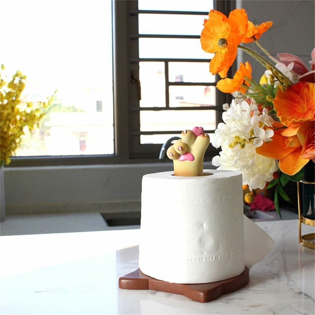 Полимерная вставка, держатель для туалетной бумаги, роликовый в форме кошачьей лапы, замена ванной комнаты, туалета, рабочего стола