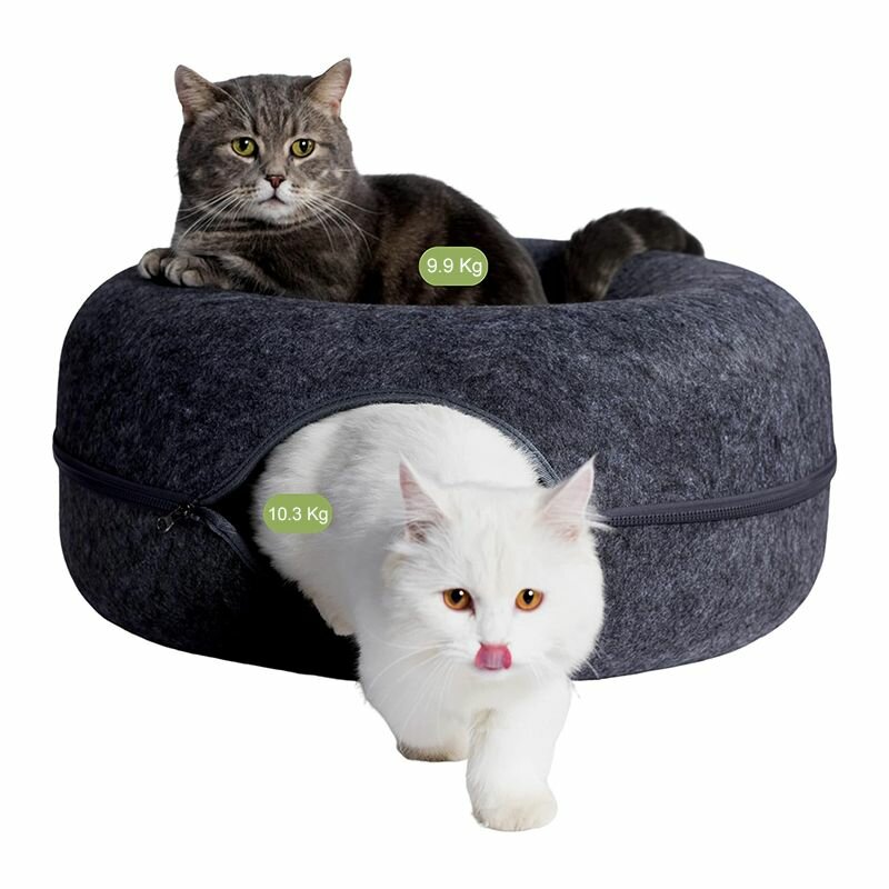 Кошачья пещера для нескольких и крупных кошек, Кошачий туннель-кровать