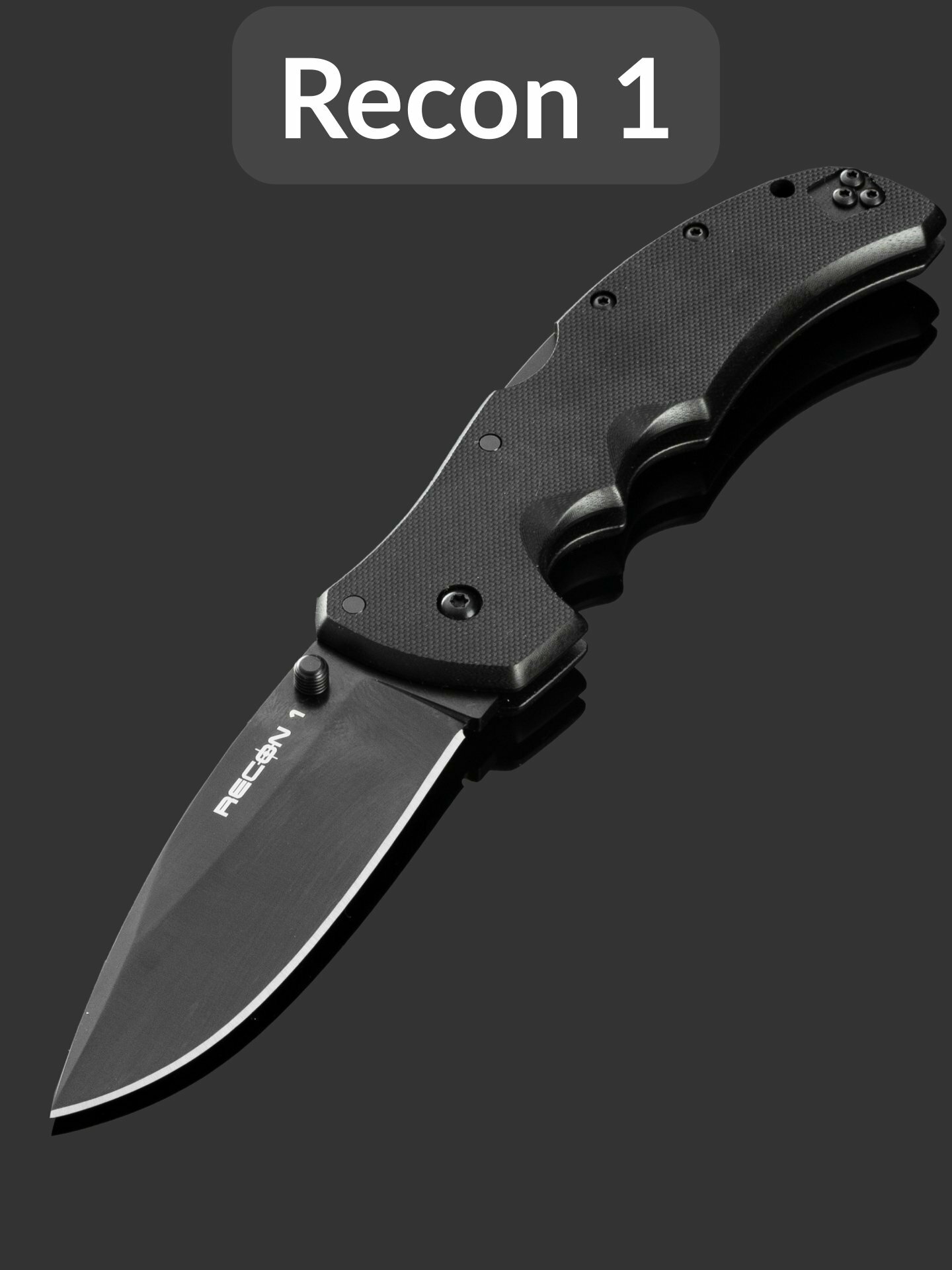 Складной нож Cold Steel Recon 1 Spear Point 27BS, сталь S35VN, рукоять G10 black, Тайвань