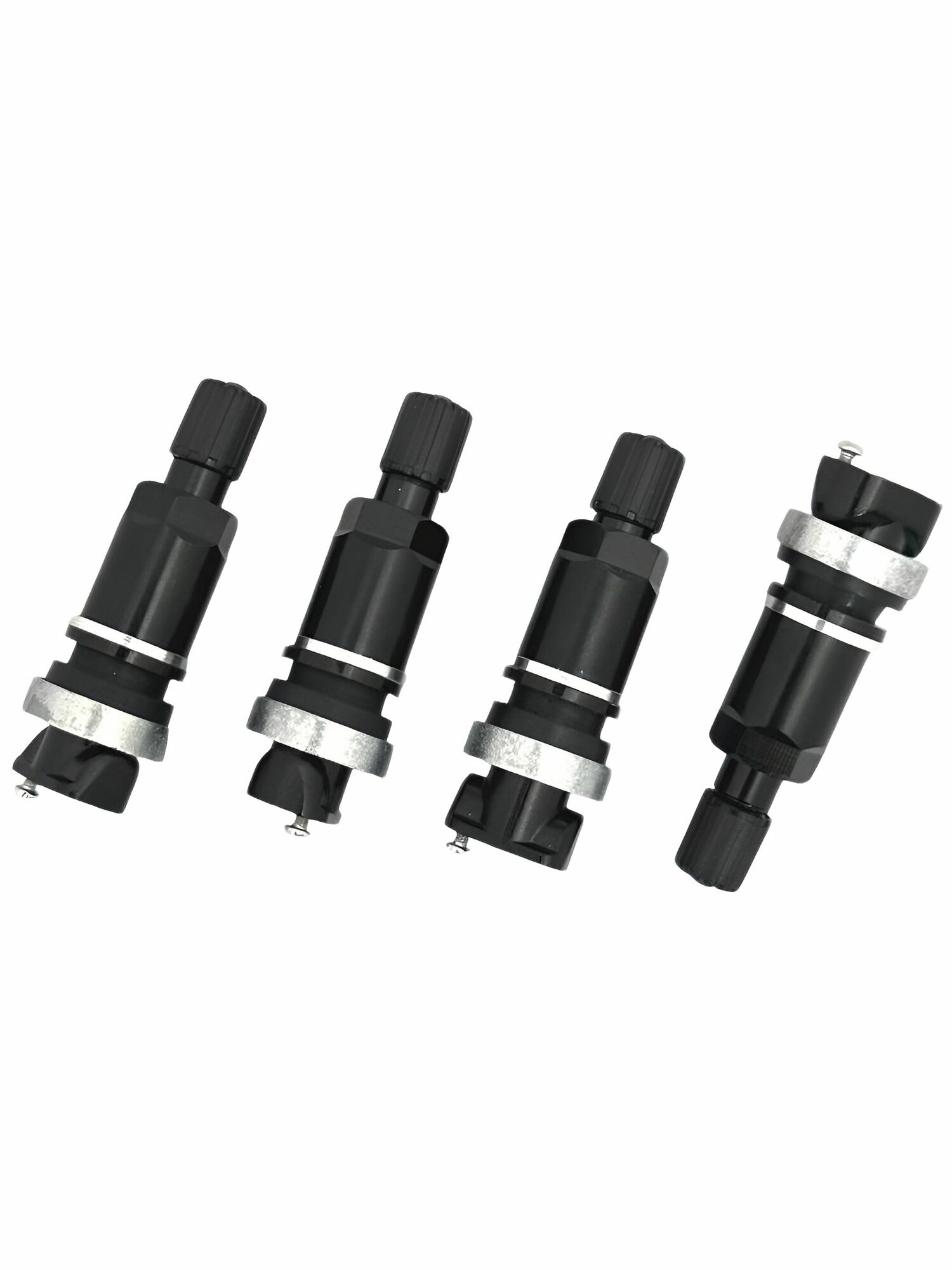 Вентили для дисков TPMS черные, под датчики давления в шинах, универсальные, Комплект 4шт, норм, TPMS-12B