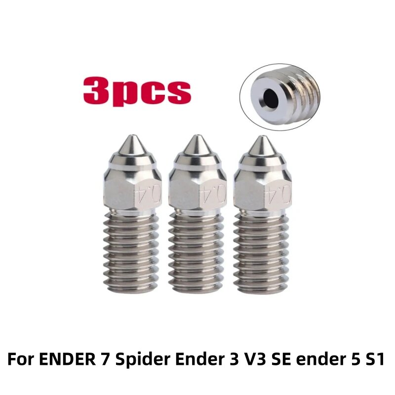 Высокоскоростное сопло для ENDER 7 Spider Ender 3 V3 SE ender 5 S1 0,2 0,4 0,6 0,8 1,0 мм, детали 3D-принтера, сопла 3/5/10 шт.