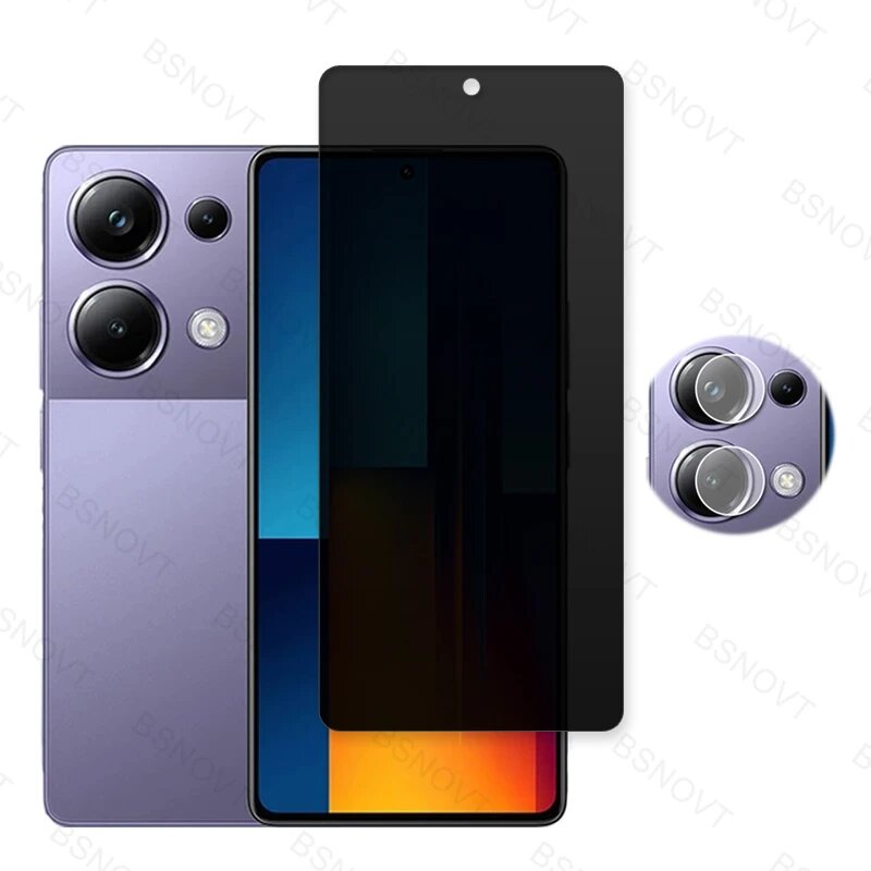 Защитное стекло Xiaomi Poco M6 Pro 4G, 2 шт. (стекло+линза)
