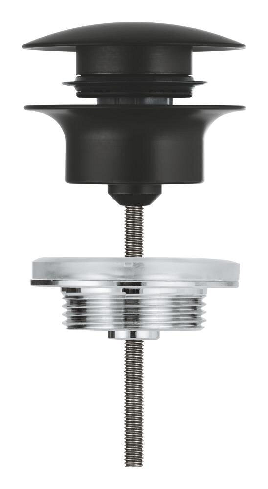 Донный клапан для раковины GROHE нажимной, матовый черный (1024642430)