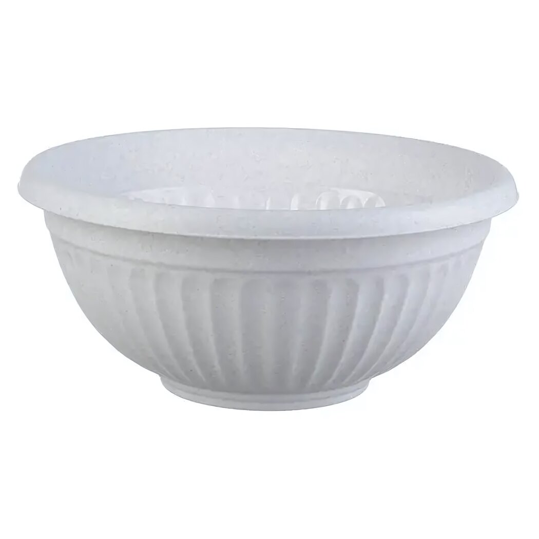 Кашпо пластиковое устойчивое с мраморным дизайном, 50х22,5 см, для цветов