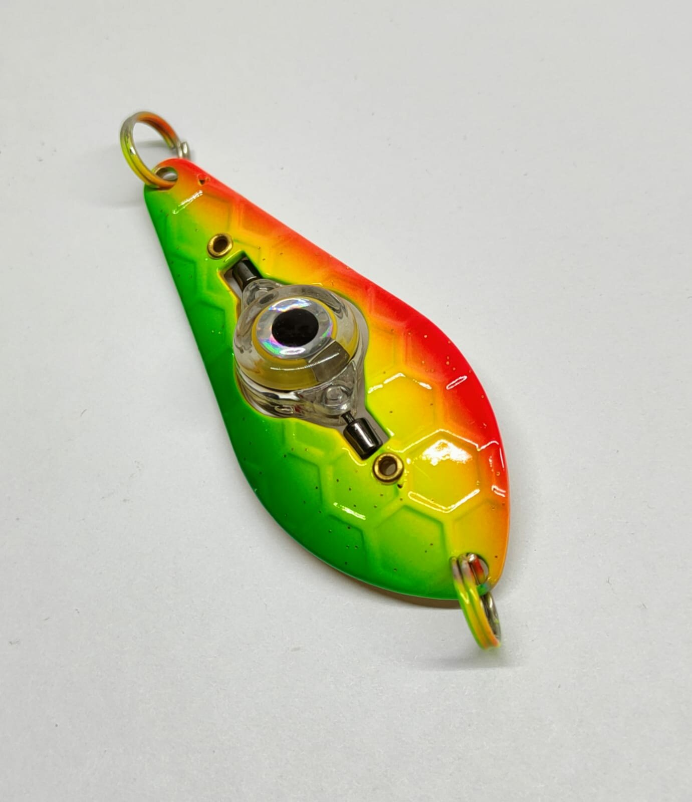 Блесна колебалка атом светодиодная мигающая вес14 гр. Цвет #6