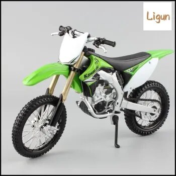 Игрушки для мотоциклов Kawasaki KX450F, 1:12, игрушка для мальчиков, модельки машин, мото-, Зелёная