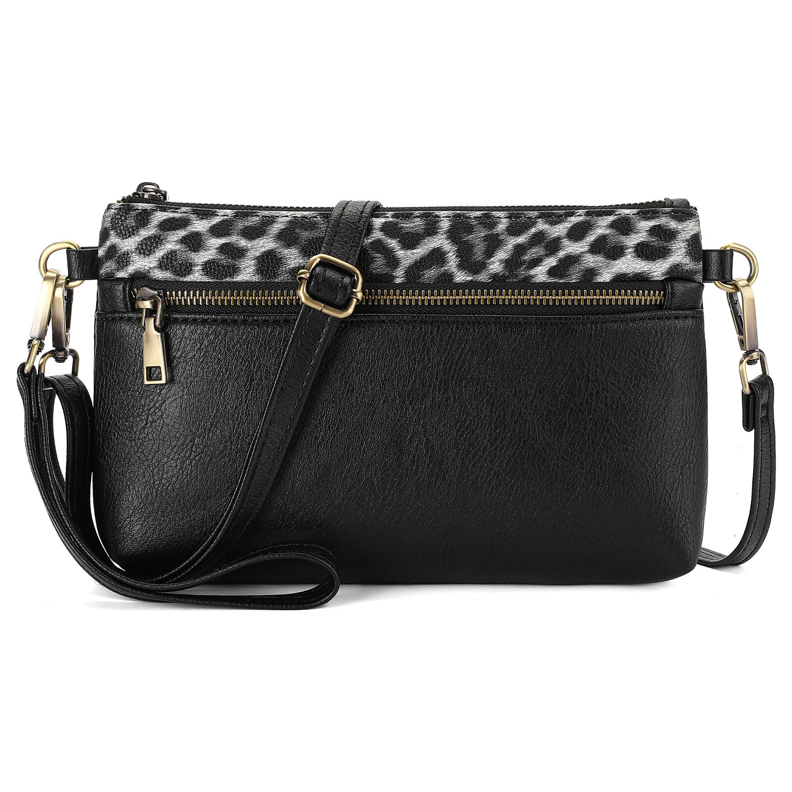 7616A: женский клатч с леопардовым принтом и съемным ремнем (эксклюзив для России)