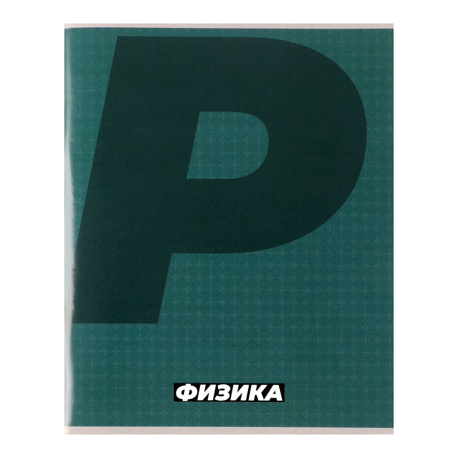 Тетрадь предметная 36 листов в клетку, Calligrata "MonoTone. Физика», обложка мелованная бумага, серые листы