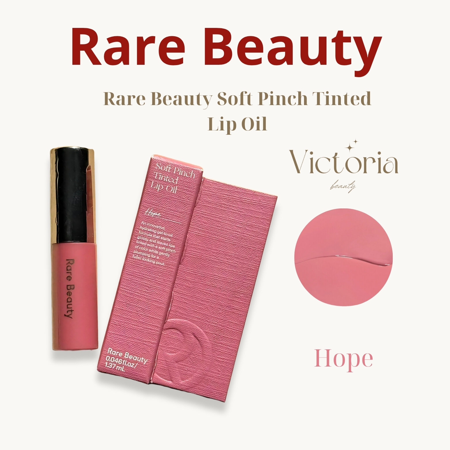 Помада Rare Beauty Soft Pinch Tinted Lip Oil Hope 1,37мл