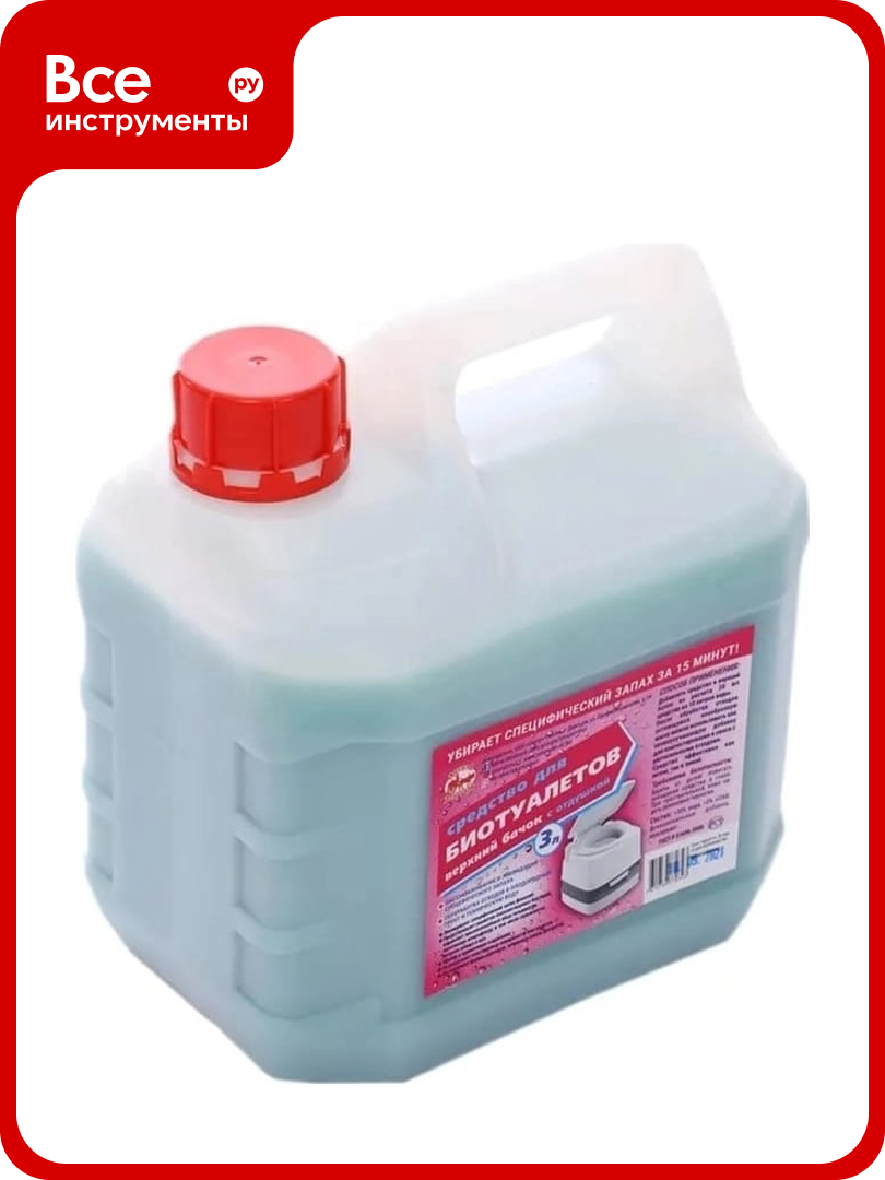 Средство, 3, для биотуалетов 3 л, верхний бачок, с отдушкой Артель Золотарь 3010303, пластиковые