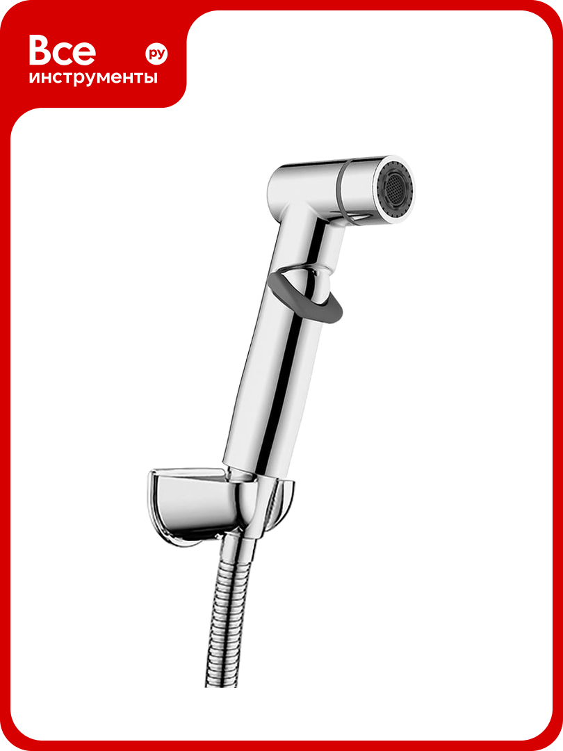 Двухрежимный гигиенический душ Elghansa с держателем и шлангом 100 см BR-32C-Chrome, с оплеткой из нержавеющей стали