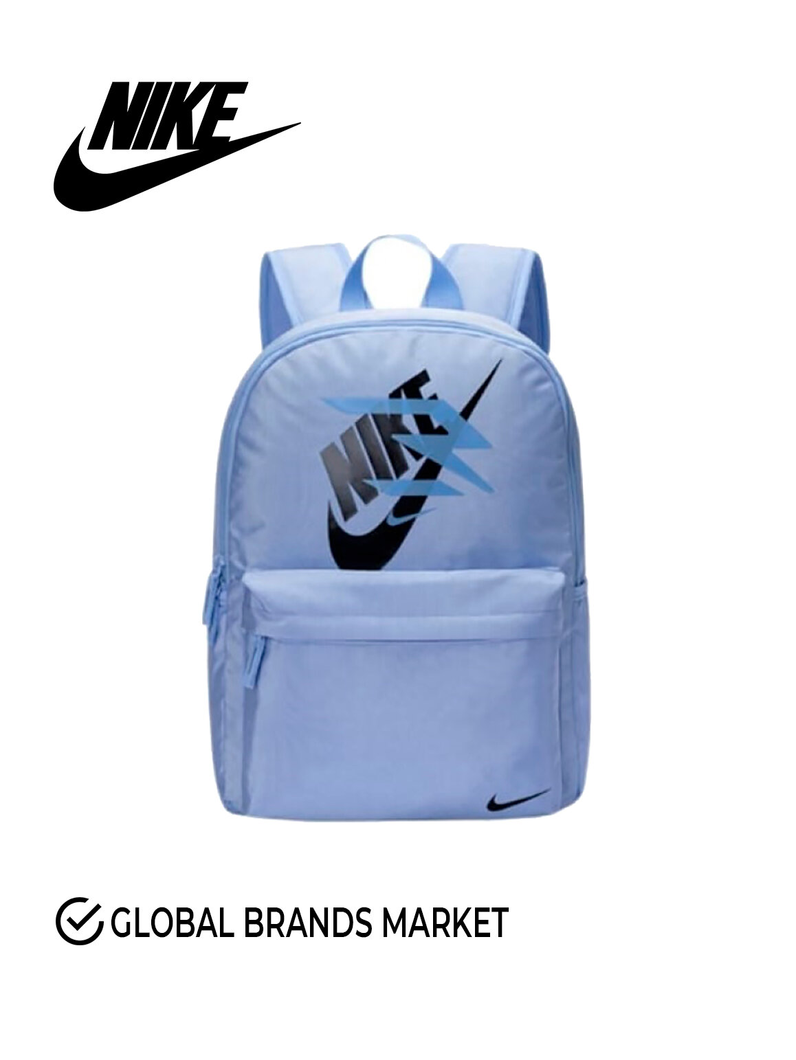 Рюкзак Nike 3BRAND, голубой, унисекс, школьный/для студентов/повседневный/городской/спортивный, 18л