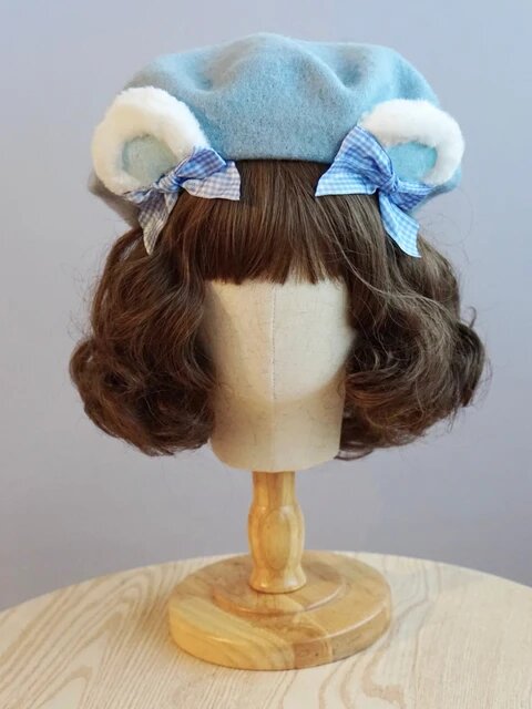 Оригинальный ручной кошачий берет с кошачьими ушками, японский, корейский, японский мягкий берет, теплая одежда для осени и зимы, сестра Лолита