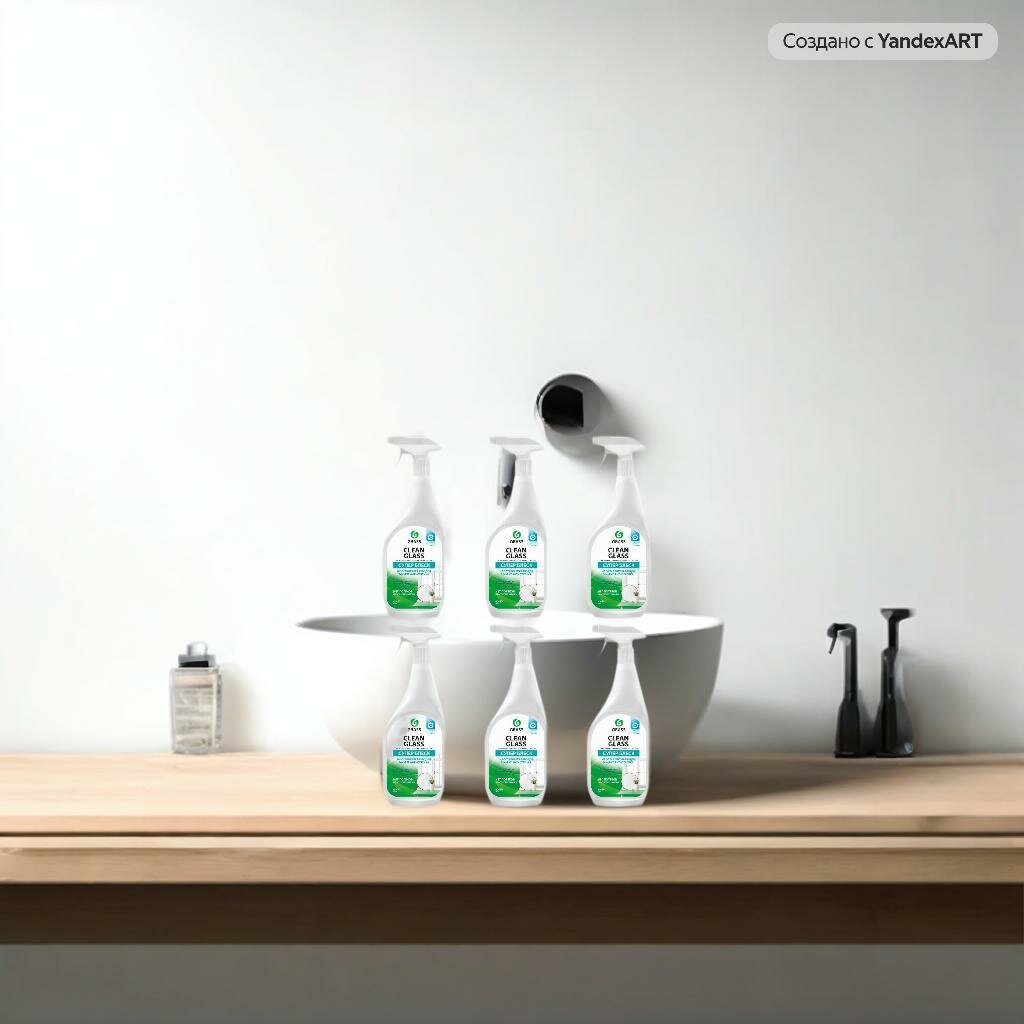 Средство для мытья стёкол, окон, пластика и зеркал Grass Clean Glass, 600 мл, 6 шт