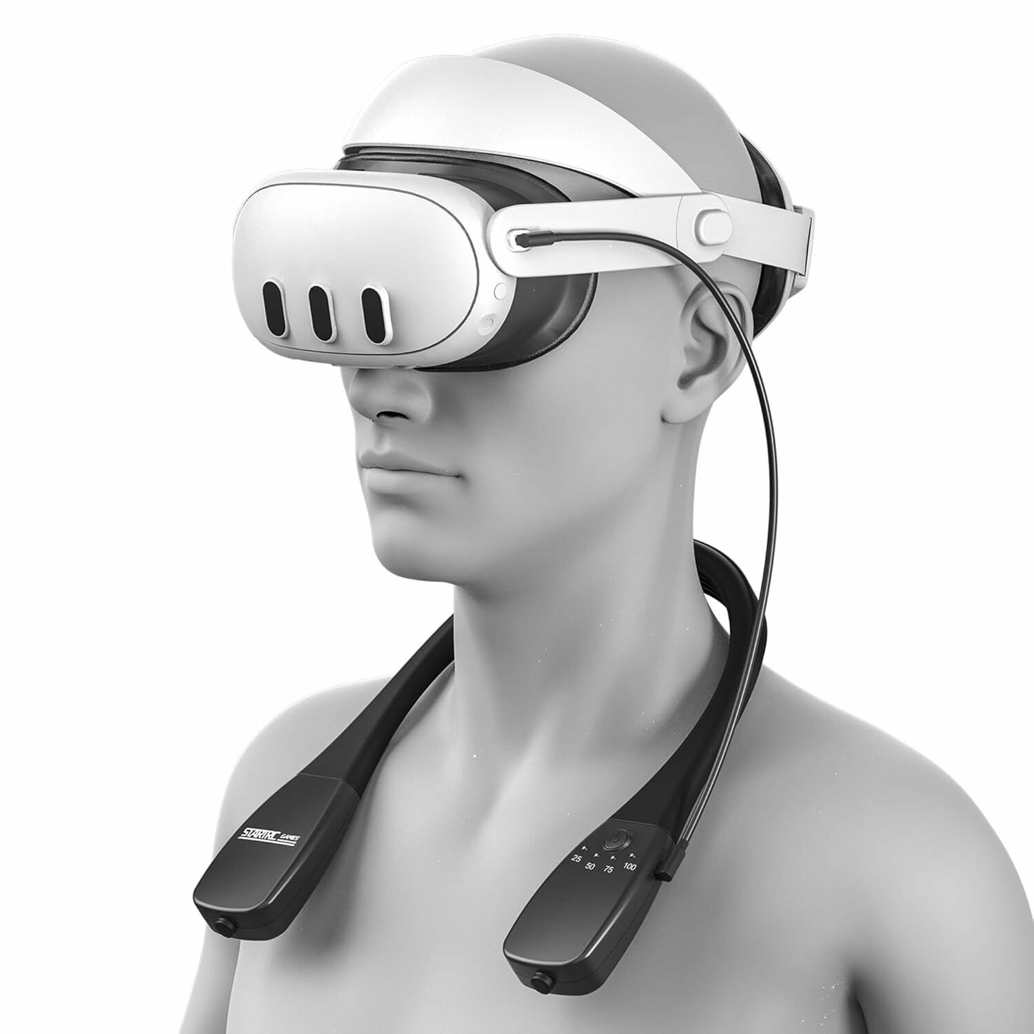 Аккумулятор для Pico 4/4 Pro, 10000 мАч PD Fast Charger Hanging Neck Battery Pack для Oculus Quest, VR Extend Power Accessories для Pico 4/4 Pro