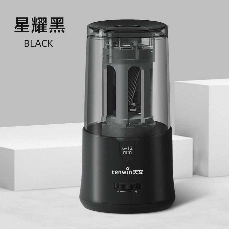 Точилка Tenwin TW8038, для карандашей, адаптер, черная