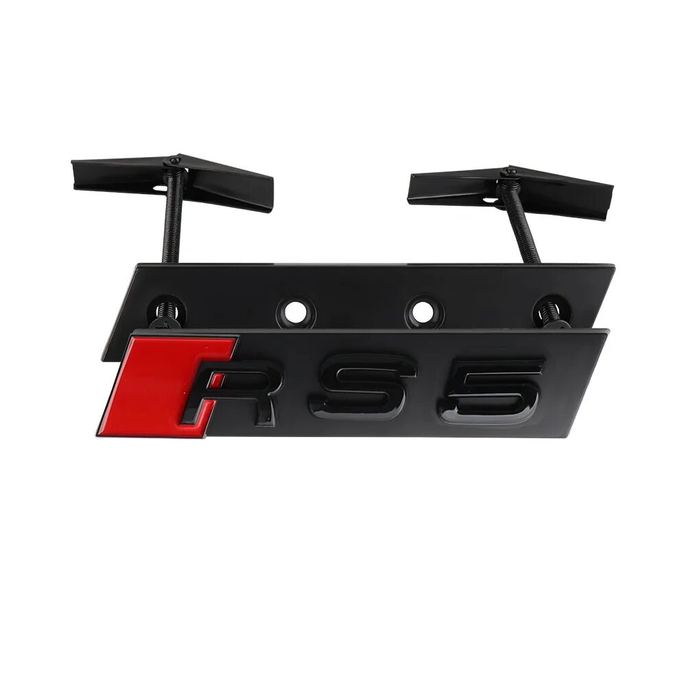 Значок на переднюю решетку автомобиля из АБС-пластика с логотипом для Audi RS4, RS3, RS5, RS6, RS7, RS8, аксессуары для модификации экстерьера, декоративные наклейки Black RS5