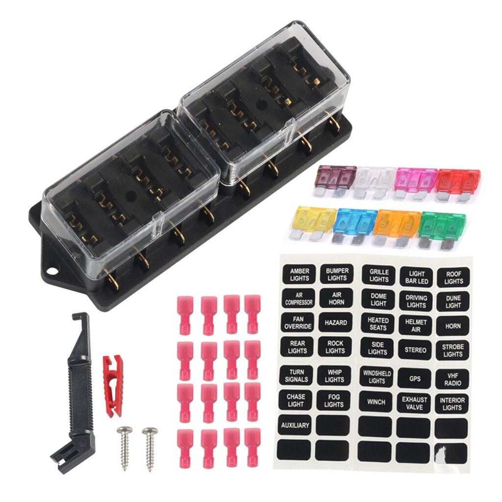 Многоканальный блок предохранителей для модификации автомобиля с комплектом аксессуаров-8p