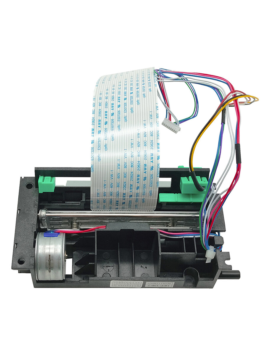 Печатная термоголовка для принтера этикеток Xprinter XP-365B в сборе с механической частью подачи ленты, мотором и оптическими датчиками