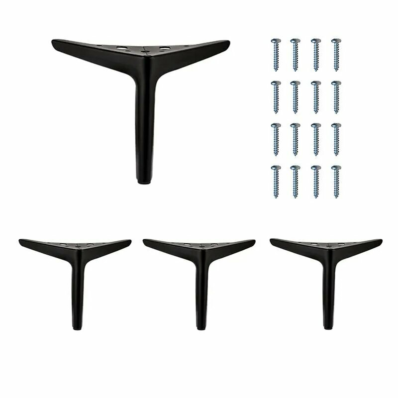 Ножки мебельные треугольные для стульев, диванов, тумбочек, кроватей (высота 10-40см) 4 шт в трех цветах