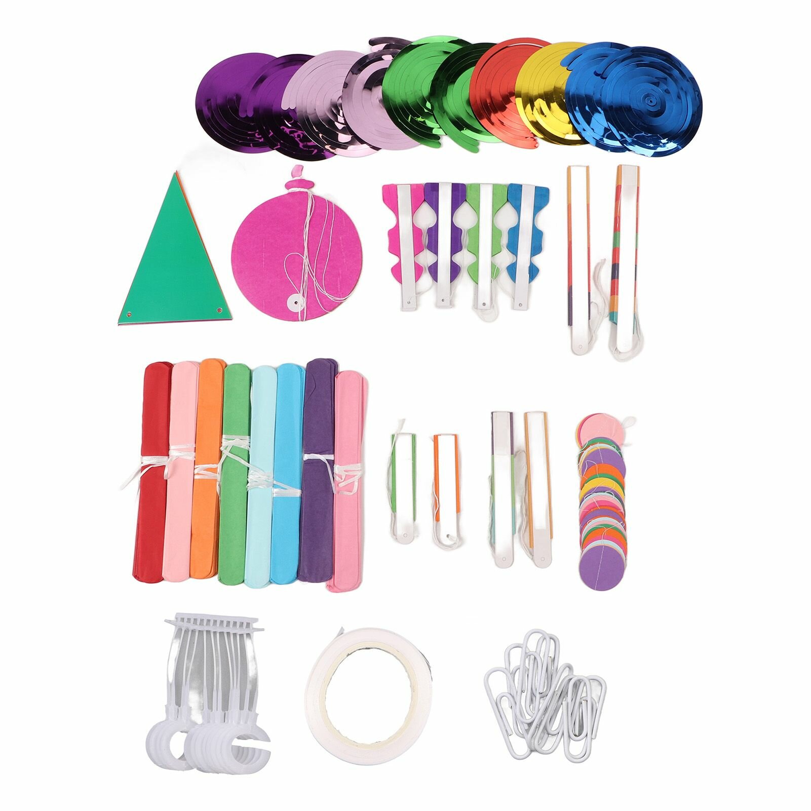 Набор разноцветных бумажных вееров для вечеринок, помпон для украшения вечеринки, 12 шт. разноцветных вееров для праздников и мероприятий