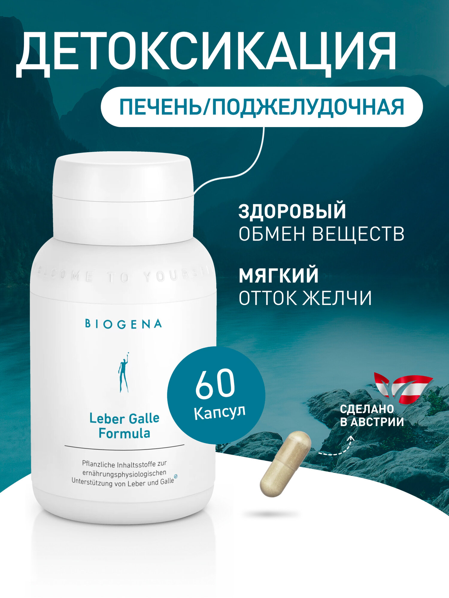 Biogena Растительные экстракты для печени и поджелудочной железы Фитоформула Печень/Поджелудочная, 711 мг