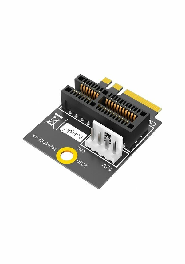Адаптер M.2 NGFF Key A/a+e/e - PCI-e 1x с кабелем питания