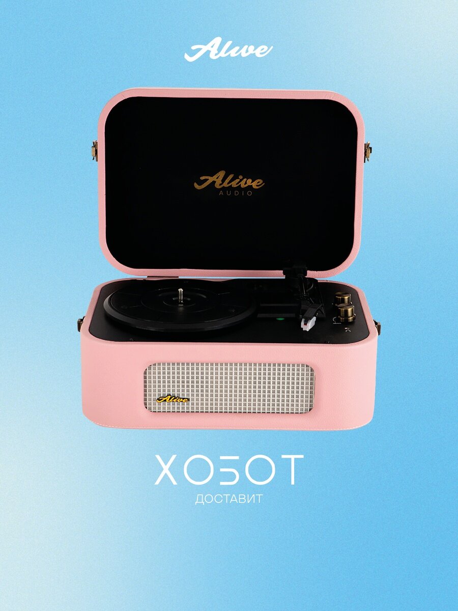 Виниловый проигрыватель Alive Audio STORIES Rose Wine c Bluetooth