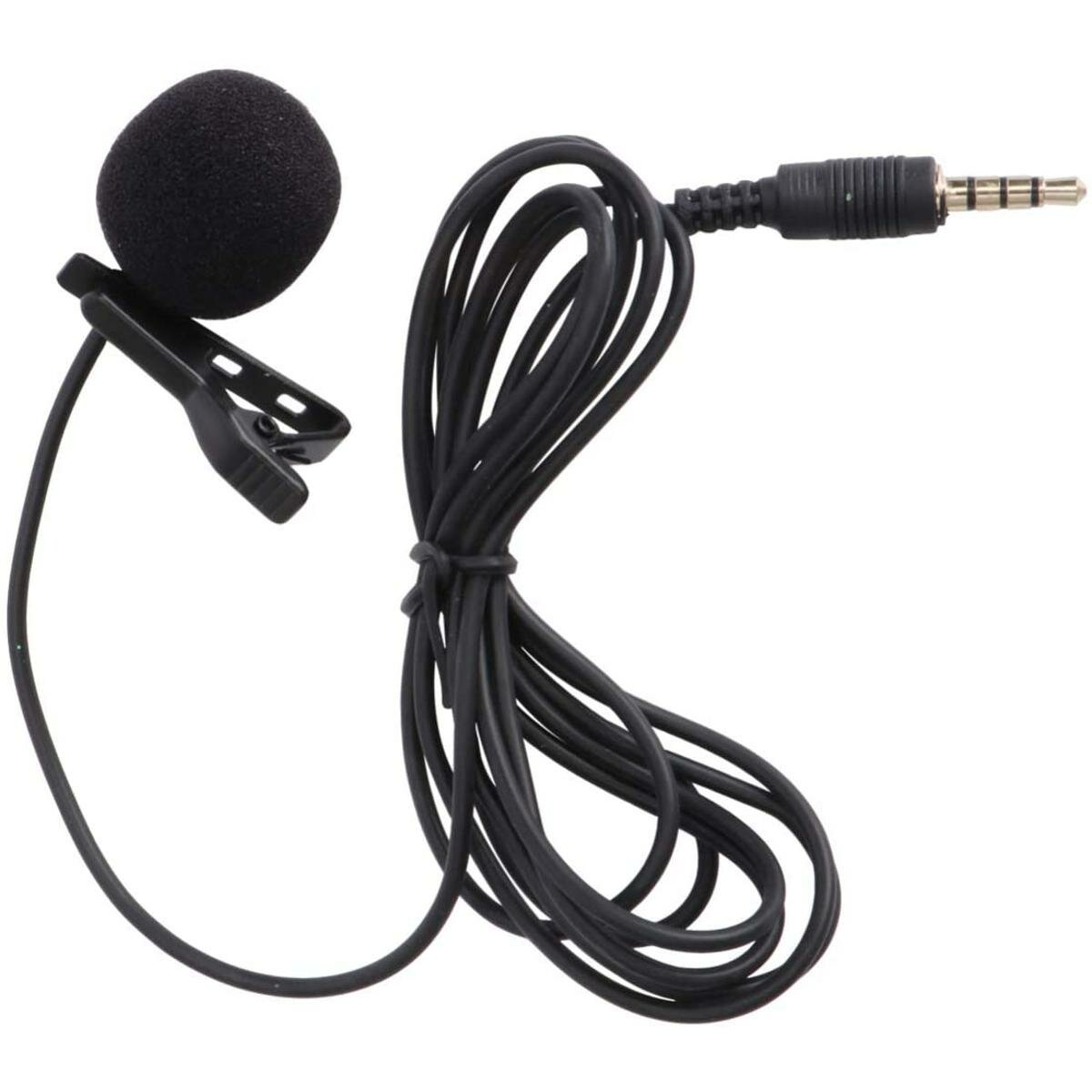 Петличный микрофон на шее для мобильного телефона - Петличный микрофон с 3,5-мм штыревым креплением - Петличный микрофон