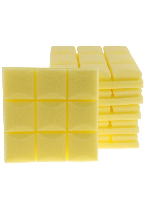 6 акустических клиньев из пенопласта для звукового оборудования, жёлтый