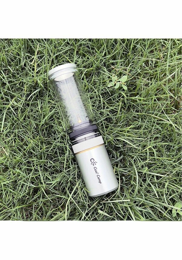 Портативный газовый кемпинговый фонарь — практичное решение для активного отдыха и освещения сада, серебристый