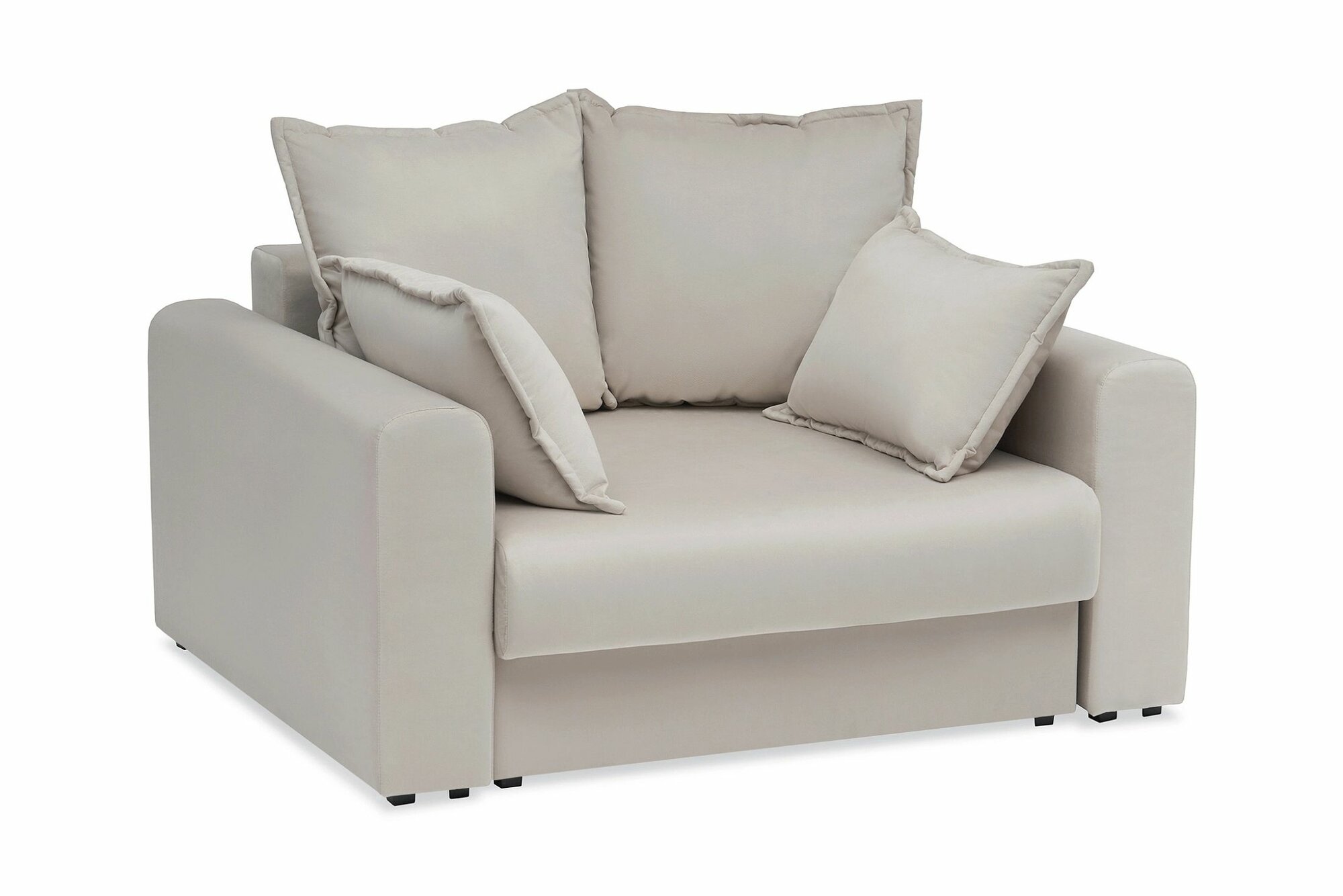 Кресло тик-так Омега серо-бежевое