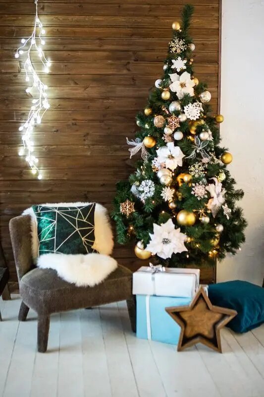 Гирлянда "Снежные шарики", 48 холодных белых LED-огней, 1,2+5 м, белый провод, Kaemingk