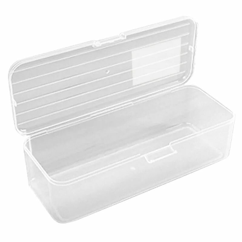 Пенал большой емкости Компактный прозрачный пластиковый ящик для хранения дома, школы, офиса