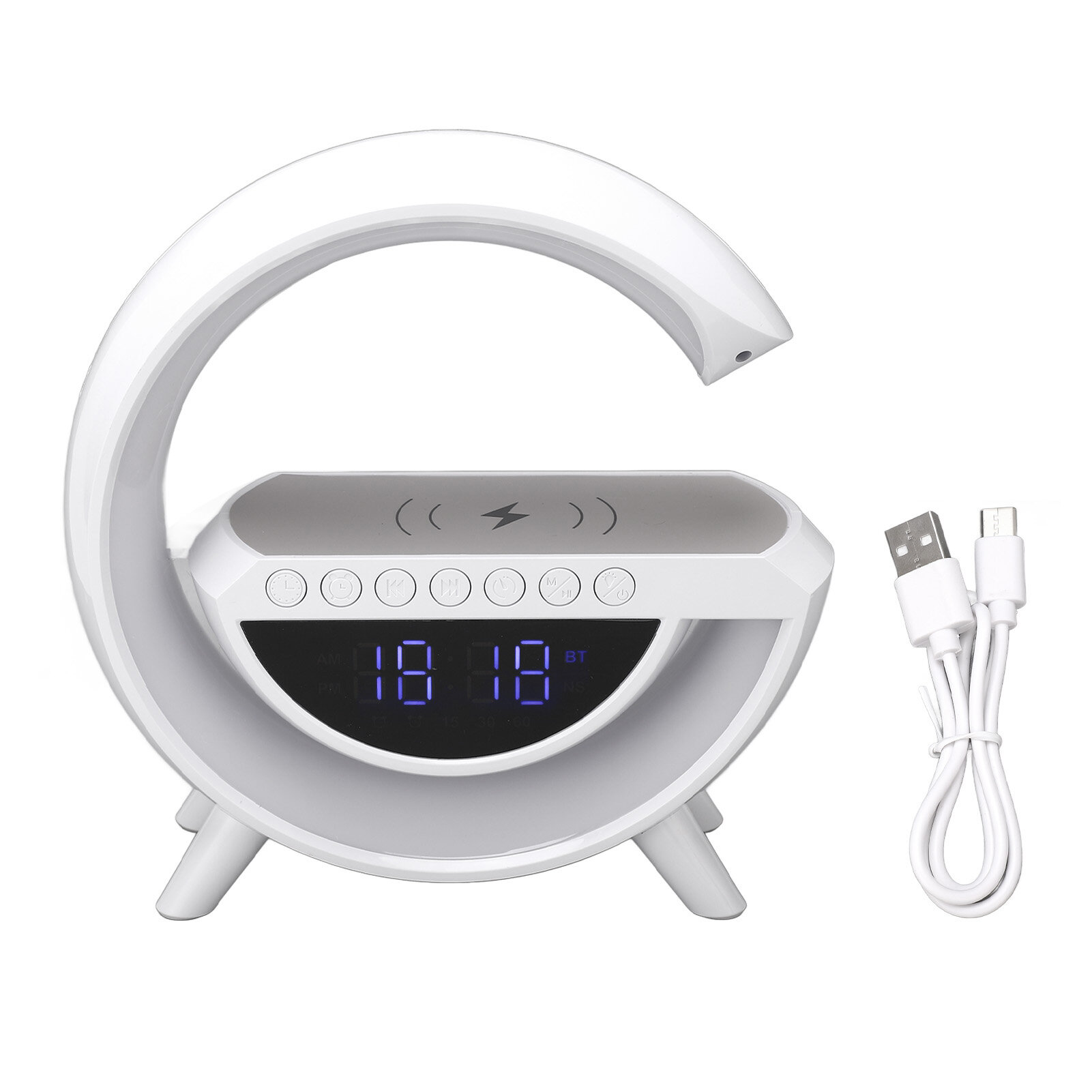 Динамик будильника Bluetooth, перезаряжаемые беспроводные часы для дома, спальни и офиса, питание 5 В постоянного тока, универсальный динамик с громким чистым звуком, идеально подходит для ежедневного использования